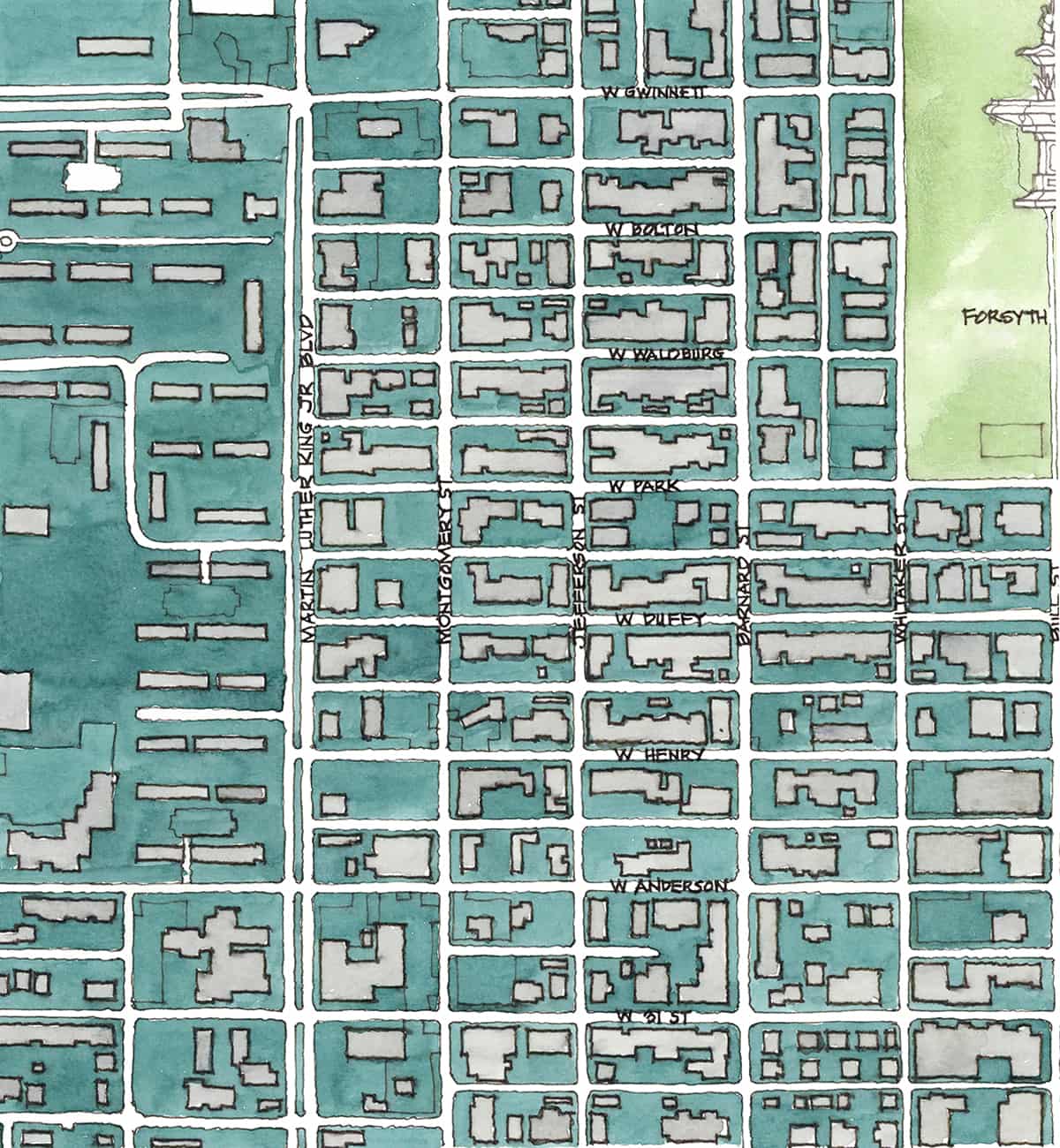 Savannah Victorian District Map - Savannah First-Timer's Guide